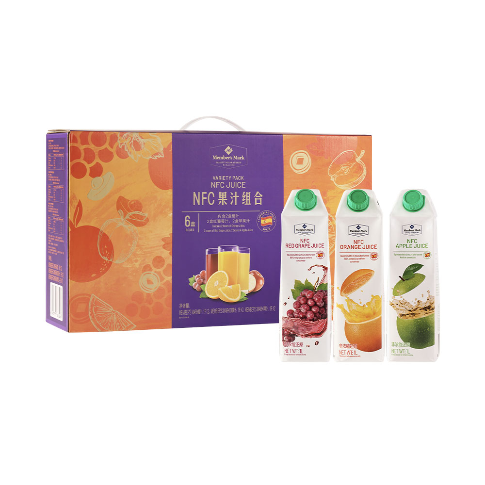 Member's Mark 西班牙进口 NFC果汁组合 6L -WKEA/上海维嘉