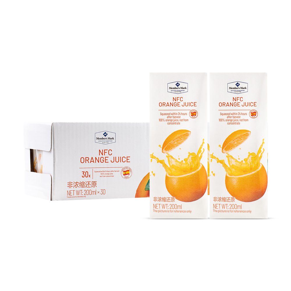 Member's Mark 西班牙进口 橙汁 6L(200ml*30) -WKEA/上海维嘉